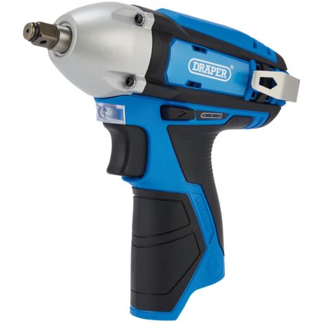 Draper 12V Lithium-Ion Impact Wrench (Bare Tool, 3/8" Square Drive ...