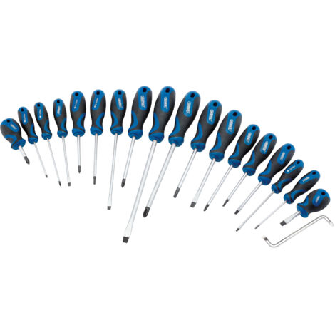 Draper 19-Piece Soft Grip Screwdriver Set with Ergonomic Handles and ...