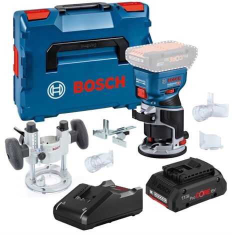 Bosch GKF 18V-8 18v Brushless Palm Router Trimmer Lboxx Plunge Base ...