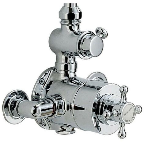 Edwardian Traditional Thermostatic Shower Mixer + Rigid Riser + 8 ...