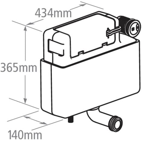 Roper Rhodes Torrent Concealed Dual Flush WC Toilet Cistern Back To ...