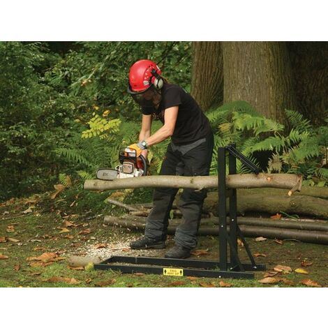 Roughneck Loggers Mate Chainsaw Saw Horse Smart Holder Smartholder Log Wood