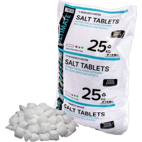 Monarch Ultimate Water Softener Salt Tablets 5 x 25kg Bags - Food Grade ...