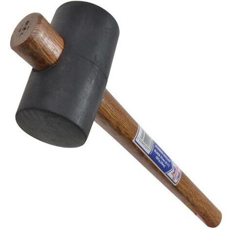 Faithfull FAIRMB214 Rubber Camping Paving Mallet Black 567g 20oz
