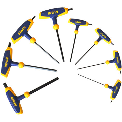Irwin Hex Key Set 8 Piece T-Handled 2 2.5, 3, 4, 5, 6, 8, 10mm ...