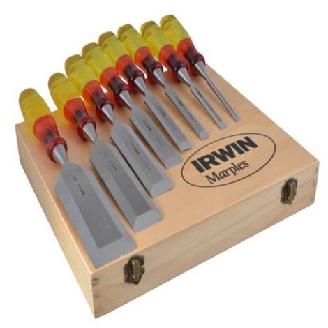 Irwin Marples 8 Piece Splitproof M373 Wood Chisel Set 6-50mm Boxed ...