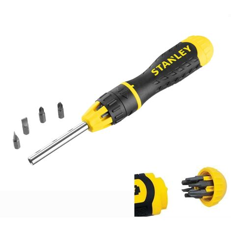 Stanley Multibit Ratchet Screwdriver Set STA068010 0-68-010 With 10 Bits
