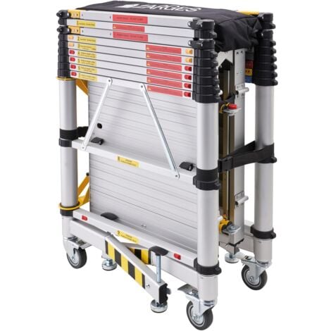 Zarges TT002 Teletower Telescopic Folding Aluminium Scaffold Tower 2m ZARTT002