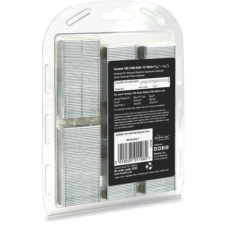 Tacwise x2 0205 180 Nail Selection Pack (4000) 18G Tacwise 181ELS 191EL ...
