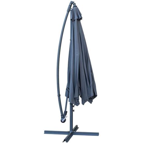 Rowlinson Prestbury Overhang Metal Parasol Sun Umbrella Shade Adjustable