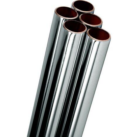 Chrome Plated Copper Tube 15mm 2x 1m Length BS EN1057 R250 British ...