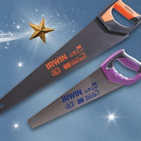 Irwin Jack Saws Fine Cut 13"" Toolbox Saw + Jack 880UN Coated Hand Saw ...