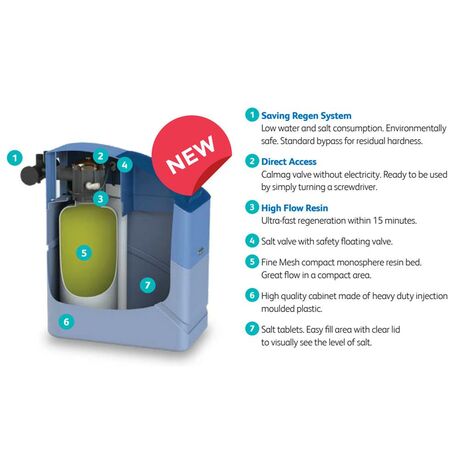 Calmag CALSOFT NE8 Non Electric Water Softener 7.4ltr - Tablet / Block Salt