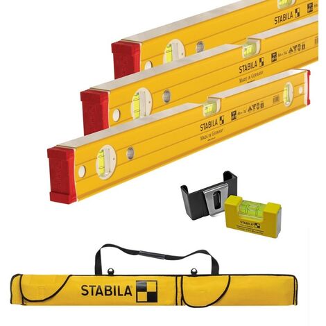 Stabila 96-2 Spirit Level 5 Piece Set 180cm 120cm 60cm Pocket Level 6 ...