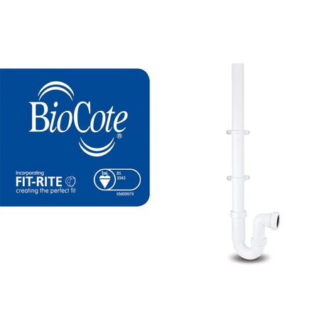 Polypipe WT59 40mm Washing Machine 600mm Upstand Trap With Clips ...