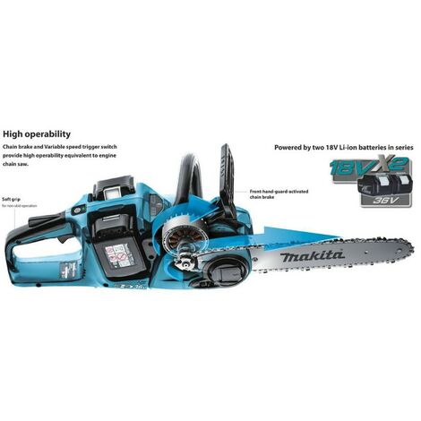 Makita DUC353Z Twin 18v / 36v LXT Cordless 35cm Chainsaw Lithium Bare ...