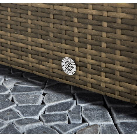 Signature Weave Savannah Wicker Corner Sofa Chair Coffee Table Set ...