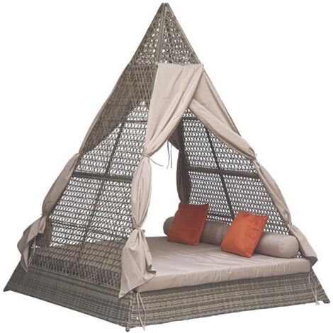 Signature Weave Tipi Teepee Day Bed Sun Lounger Outdoor Garden Shade ...