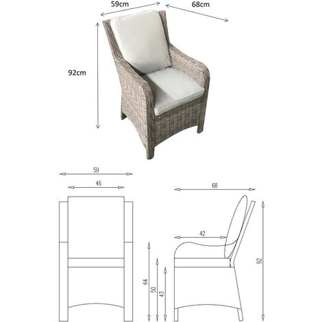 Signature Weave Alexandra Wicker High Back Armchair Chair Fine Grey ...