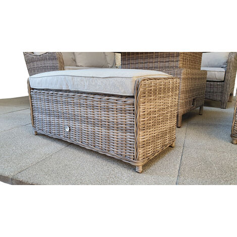 Signature Weave Alexandra Wicker Corner Sofa + Lifting Dining Table ...