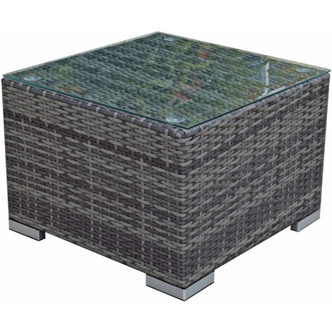 Signature Weave Jessica Wicker 2 x Sun Lounger Chair & Side Drinks ...