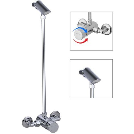 Commercial Timed Flow Exposed Non Concussive Shower Mixer Temperature ...