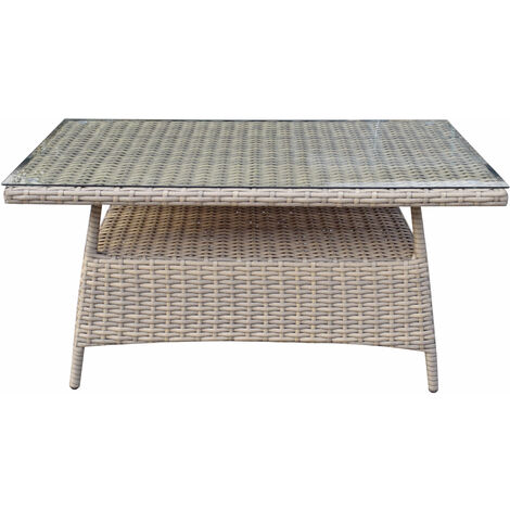 Signature Weave Sarah Wicker 4 Seater Sofa Arm Chair Coffee Table Set Grey