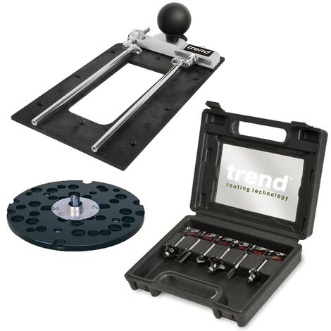Trend 1/4 Router Accessory Kit Universal Unibase Bit Set 7 Function ...