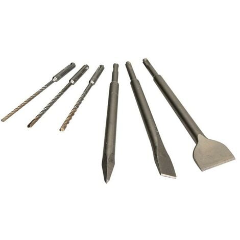 Dewalt 6 Piece SDS+ Flat Chisels + Point + Drill Bit Set SDS PLUS XMS22SDS6PC