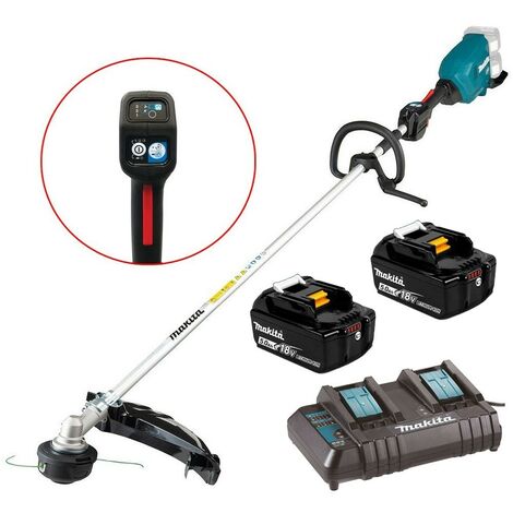 Makita DUR369LCT2 LXT 18v 36v Li Ion Brush Cutter Strimmer 43cm 2x 5.0ah