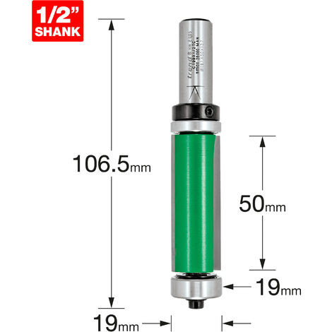 Trend C199X1/2TC 1/2"" Double Guided Router Trimmer 19.1mm X 50mm ...