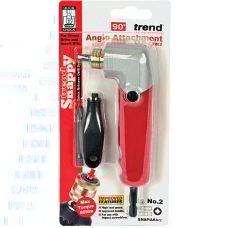 Trend SNAP/ASA/2 Snappy Right Angle Screwdriver Drill Attachment 90 Degree