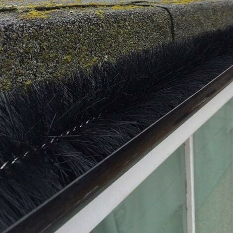 10 x Hedgehog Gutter Brush Guard 100mm Black 4m Clean Leaf & Debris ...