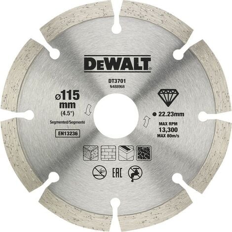 Dewalt 115mm Angle Grinder Blade Segmented Diamond Cutting Discs 4.5"" x 4