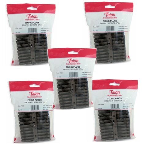Talon Brown 7-8mm Wall Plugs Plastic Screw Fixing Plugs Euro Slot X500 ...