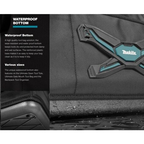 Makita E-05452 Ultimate Open Gate Mouth Bag 20 Pockets - Strap Belt System