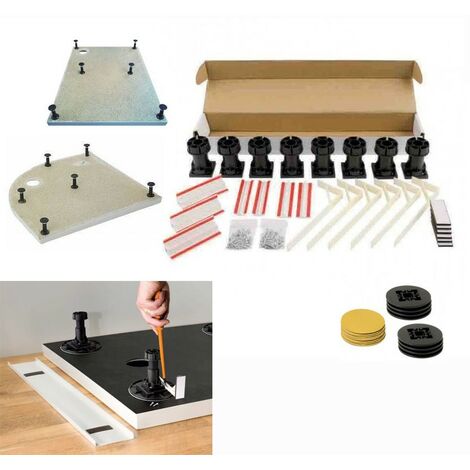 MX Easy Plumb Shower Tray Riser Plinth Kit Adjustable Feet Base Plates ...