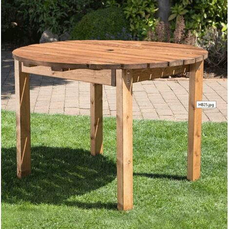 Charles Taylor Wooden Small Round Garden Dining Table 4 Seater