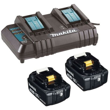 Makita BL1830 18v 2 x LXT 3.0ah Lithium-Ion Batteries + DC18SH Dual Port Charger