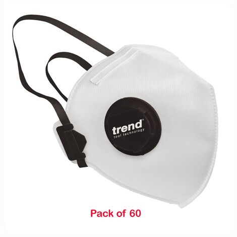 Trend RPE/FFP2V 60 X FFP2V NR Valved Respirator Safety Dust Masks APF10 ...