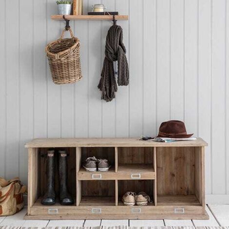 Garden Trading Chedworth Welly Locker Shoe Storage Unit Natural Wooden ...