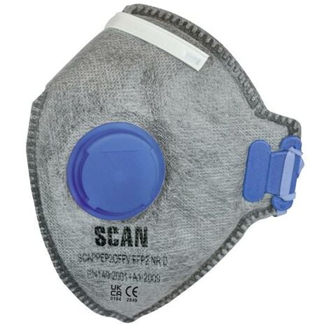 Scan SCAPPEP2OFFV 3 X FFP2V NR Valved Respirator Safety Dust Odour Masks