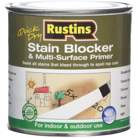 Rustins SBMP250 Quick Dry Stain Block & Multi Surface Primer 250ml ...