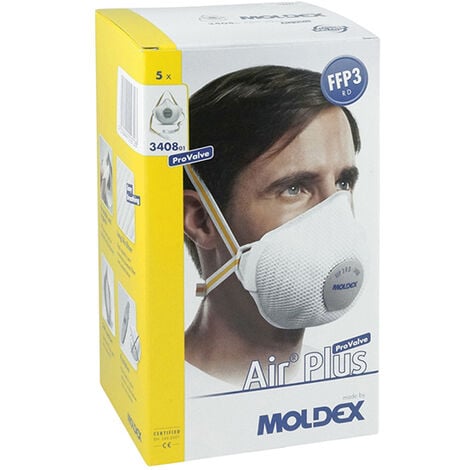 Moldex 340815 Air Plus ProValve Mask FFP3 R D Real Reusable Pack Of 5 ...