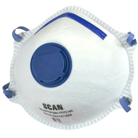 Scan 2ECB32 Moulded Disposable Mask Valved FFP2 Protection Pack Of 3 SCAPPEP2MV