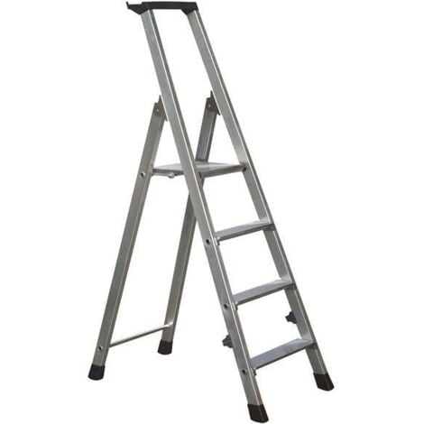 Zarges 42454 Trade Platform Steps, Platform Height 0.83m 4 Rungs ZAR42454