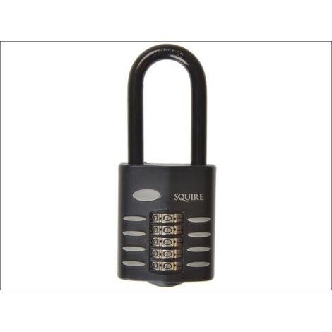 Squire CP60/2.5 CP60/2.5 Combination Padlock 5-Wheel 60mm Extra Long ...