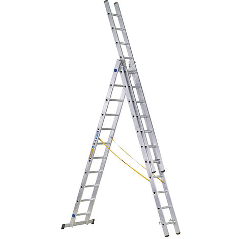 Zarges 44840 D-Rung Combination Ladder 3-Part 3 x 10 Rungs ZAR44840