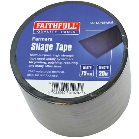 Faithfull 00357520BKTB4 Farmer's Silage Tape 75mm x 20m FAITAPEFARM