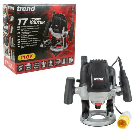 Trend T7ELK 110V 1/2in Variable Speed Router Plunge Cut Soft Start ...